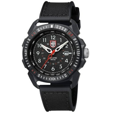Luminox 0329 Men's Sea Turtle Giant Black Dial Rubber Strap Watch ...