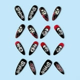 24pcs Slipknot Horror Stiletto False Nail Press on Nails for Nail Art ...