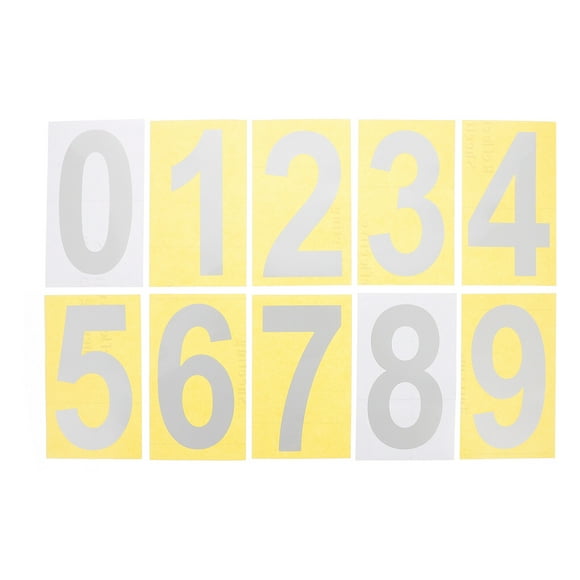 Reflective Numbers Stickers