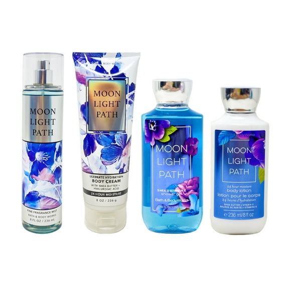 Bath and Body Works Moonlight Path 3-Piece Bundle: 10oz Shower Gel, 8oz ...