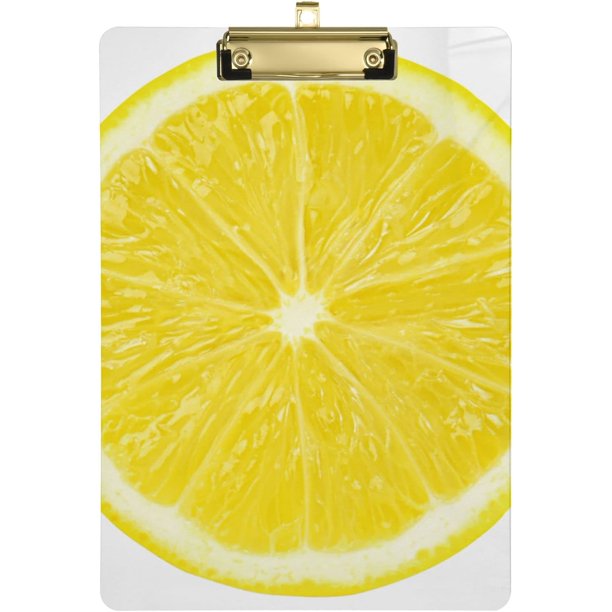 POGLIP Sliced Lemon Clipboard Hardboard Wood Nursing Clip Board and ...
