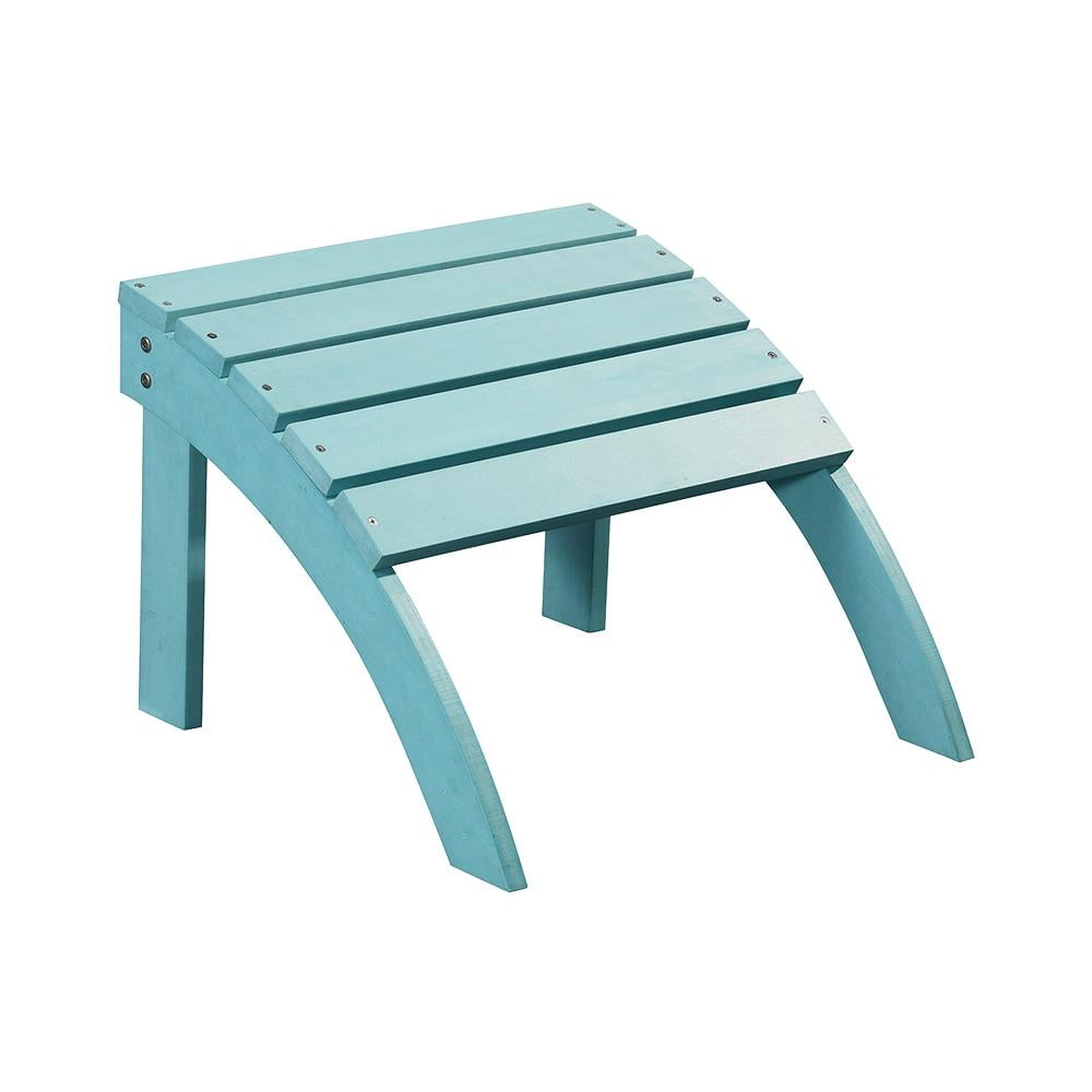 PolyTEAK Outdoor Ottoman, Real Wood Look, All-Weather Outdoor Patio ...