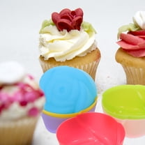 Artrylin 24 Packs Silicone Cupcake Molds, Reusable Non-Stick Baking ...