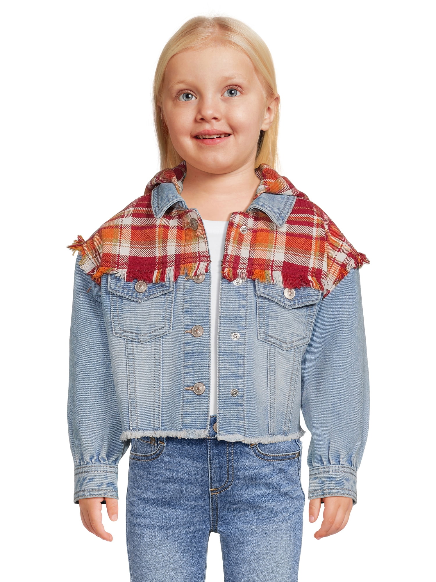 Wonder Nation Toddler Girl Denim Jacket, Sizes 12M-5T - Walmart.com
