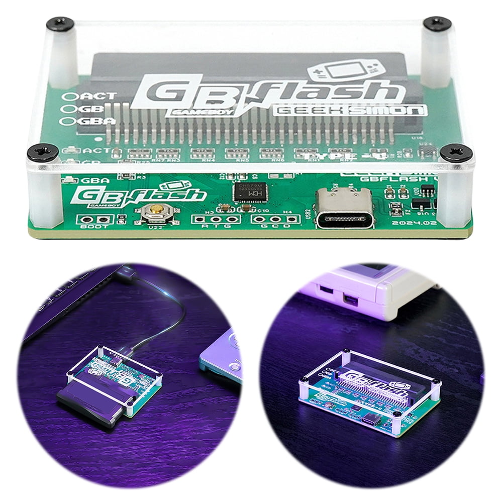 GBFlash GBA Burner Adaptador USB Sin Pantalla GB Flash Cart Grabador ...