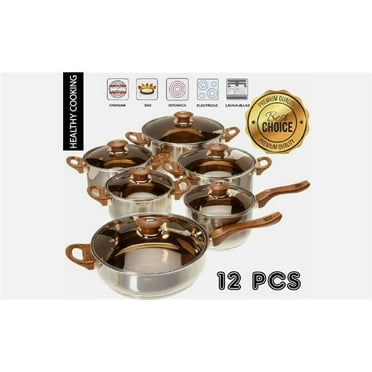 Ever Clad? 7pc Heavy Duty Stainless Steel Cookware Set - Walmart.com