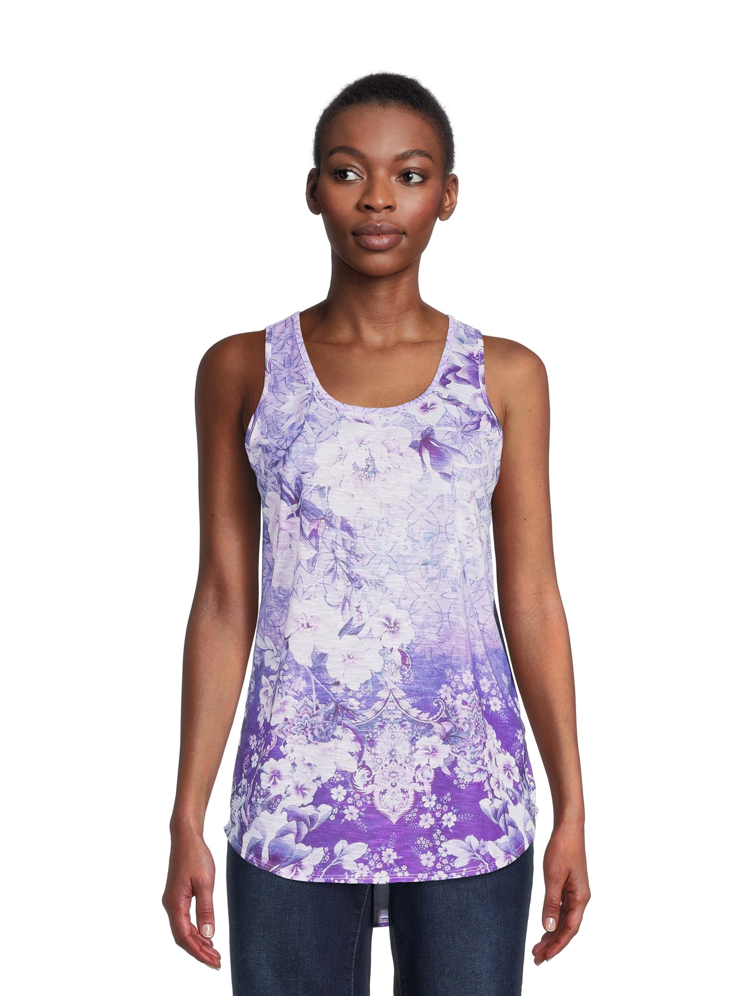 Concepts Women's Print High Low Tank Top - Walmart.com
