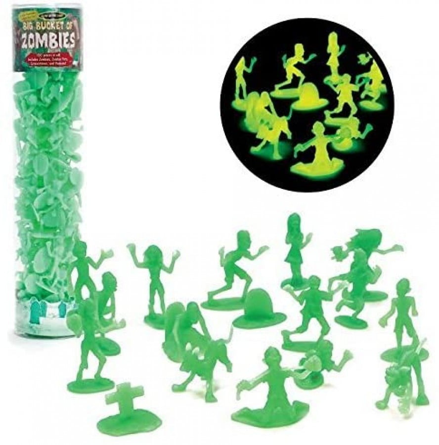 SCS Direct Zombie Action Figures -100 Glow in The Dark Zombies with 14 ...