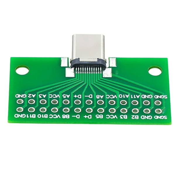 Conector Adaptador Placa PCB Prueba Tipo C USB 3.1 24 Pines Y 2 54 Mm ...