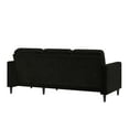 CosmoLiving Strummer Reversible Sectional Sofa Couch, Black Velvet ...
