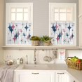Colorful Stars Window Curtains Valance Set of 3 Vintage Navy Blue Pink ...