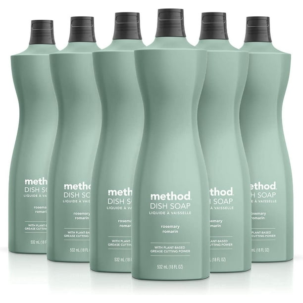 Method Dish Soap Liquid, Plant-Based Dishwashing Liquid that Cuts Through Tough Grease for a ...