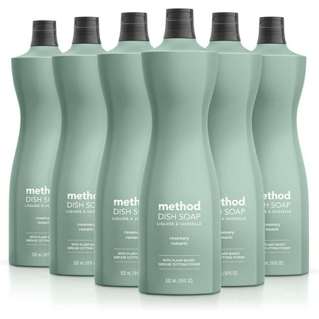 Method Dish Soap Liquid, Plant-Based Dishwashing Liquid that Cuts ...