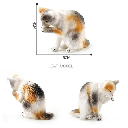 ZMLEVE Miniature Farm Cat Figurines Educational Animal Model Figures ...
