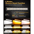 6 Modes Amber White Series, 20 Inch LED Light Bar 420W, Strobe Light ...