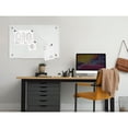 Bi-Silque Magnetic Glass Dry Erase Board 48" (4 ft) Width x 72" (6 ft ...