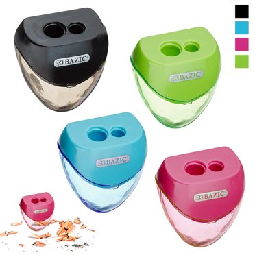 Emraw Single Hole Manual Pencil & Crayon Sharpener W/ Bin Blue Pink ...
