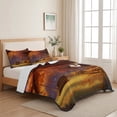 68x98in Quilt Bedding Set, Autumn Orange Maple Leaves Tree Lightweight ...