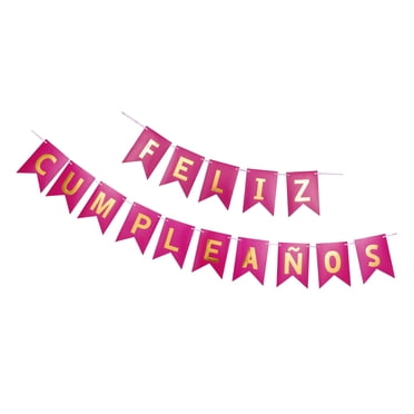 Unique Bargains Happy Birthday Banner with String for Birthday Party ...