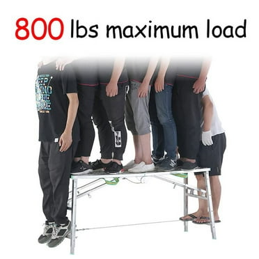 VEVOR Work Platform, 4 Gear Adjustable Height, Folding Alloy Steel Step ...