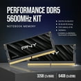 PNY Performance 32GB (2x16GB) DDR5 5600MHz (5200MHz/4800MHz) CL46 ...