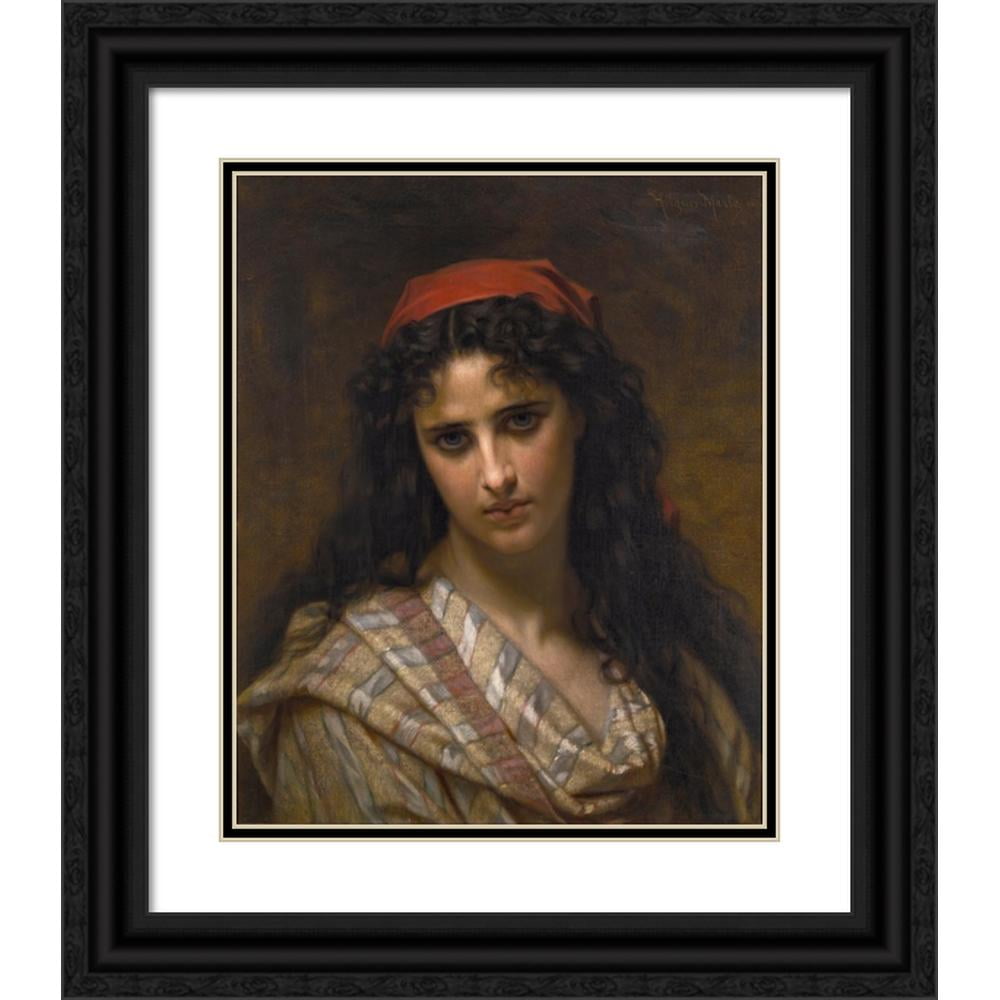 Hugues Merle 15x18 Black Ornate Wood Framed Double Matted Museum Art ...