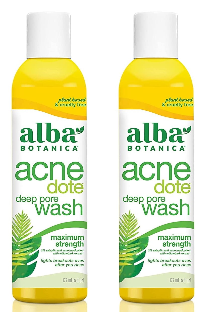 (2Pack)Alba Botanica AcneDote Maximum Strength Deep Pore Wash 6 fl oz ...