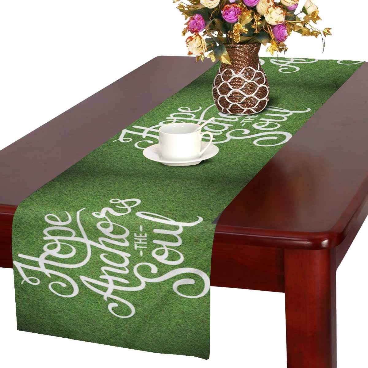 MKHERT Religion Christian Bible Verse Hope Anchors Soul Table Runner ...