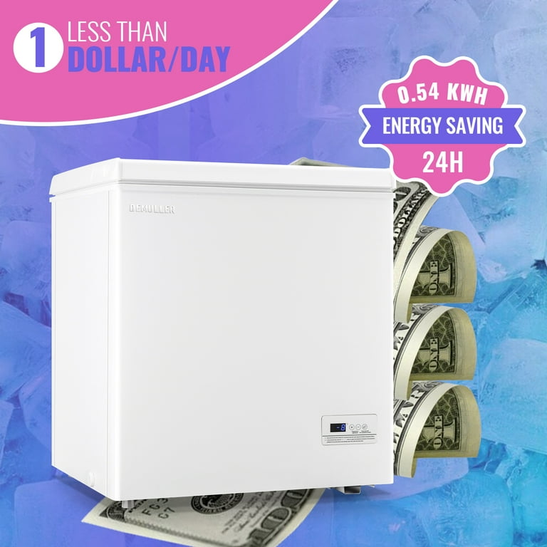 Mini Deep Freezer 5.0 Cu.Ft Chest Deep Freezer With 2 Removable Baskets ...