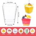 Mini Dessert Cups, Small Square Plastic Cups, Clear Appetizer Cups for ...