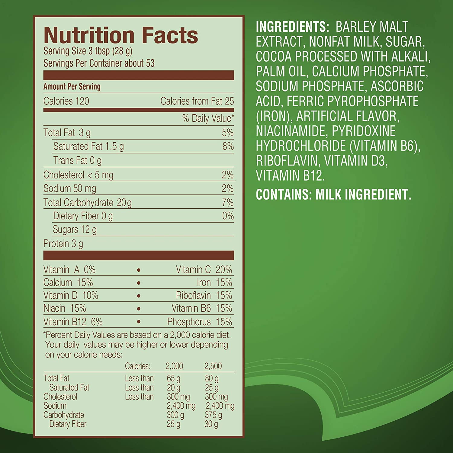 Milo Energy Drink Nutrition Facts | Besto Blog