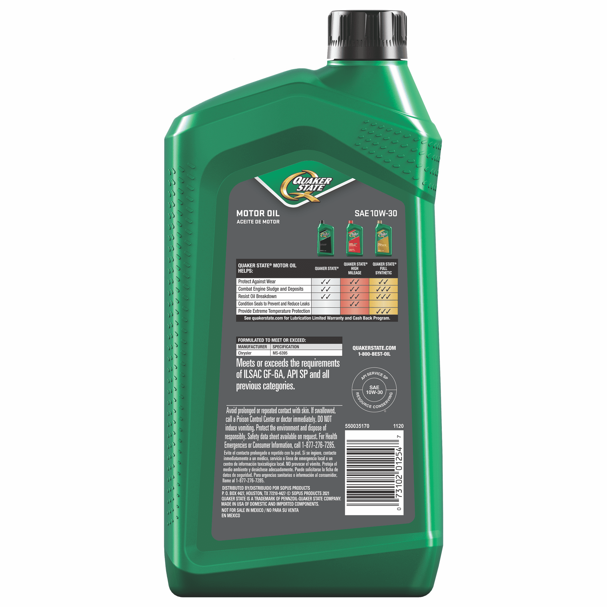 Quaker State Conventional 10W-30 Motor Oil, 1 Quart – Beauty Suppliers ...