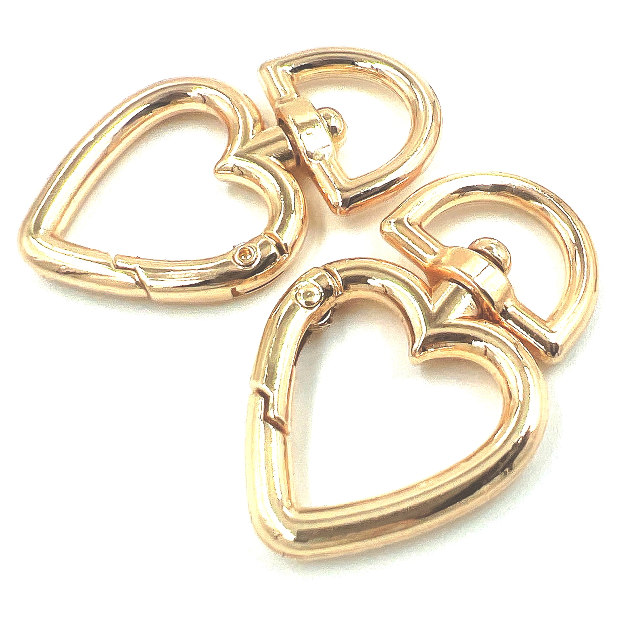 Loooontye 6 Pcs 3/4 inch Heart Shape Swivel Buckles Metal Push Gate ...