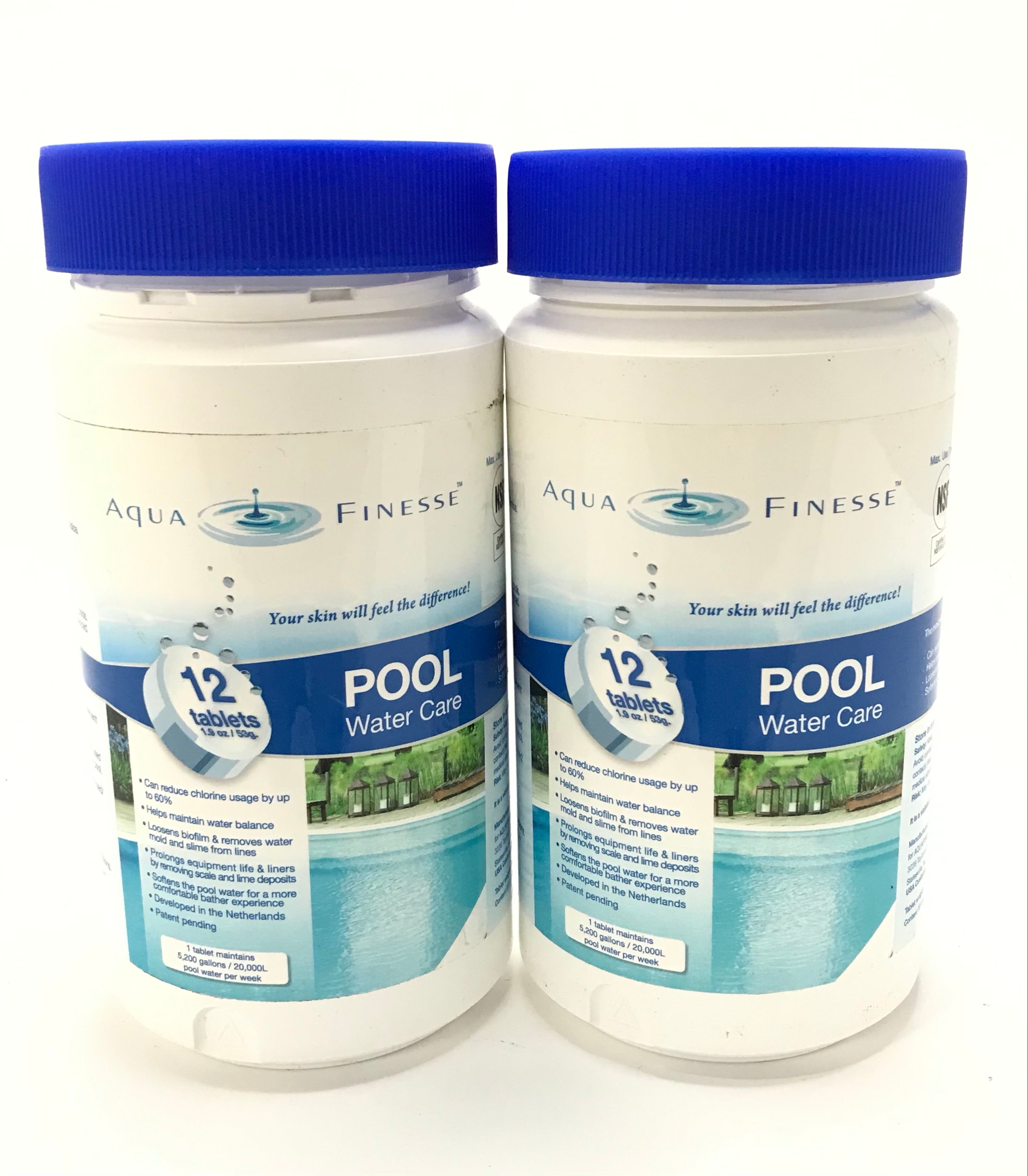 AquaFinesse Pool Water Care Tablets - Loosens Biofilm - Reduce Chlorine ...