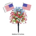 Artificial Tree with Red White Blue Flag Ground Stakes Planteds In The ...