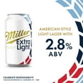 Miller Extra Light American Beer, 24 Pack, 12 fl oz Aluminum Cans, 2.8% ...