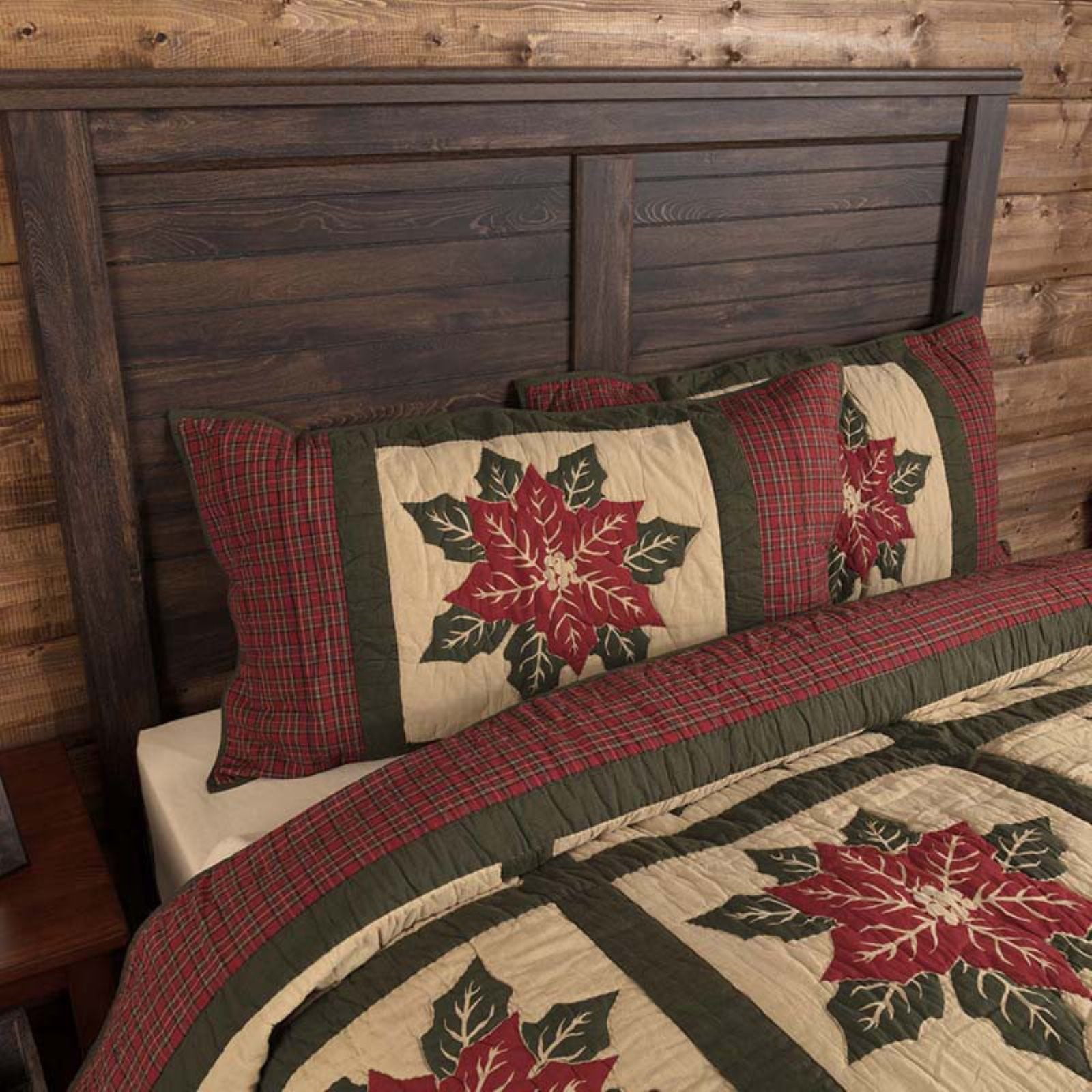 National Quilt Museum Poinsettia Block Sham by VHC Brands - Walmart.com
