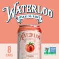 Waterloo Sugar-Free Peach Flavored Sparkling Water, 12 fl oz, 8 Pack Cans - Walmart.com