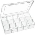 General 15 Large Grids Plastic Organizer Box with Dividers, Clear ...