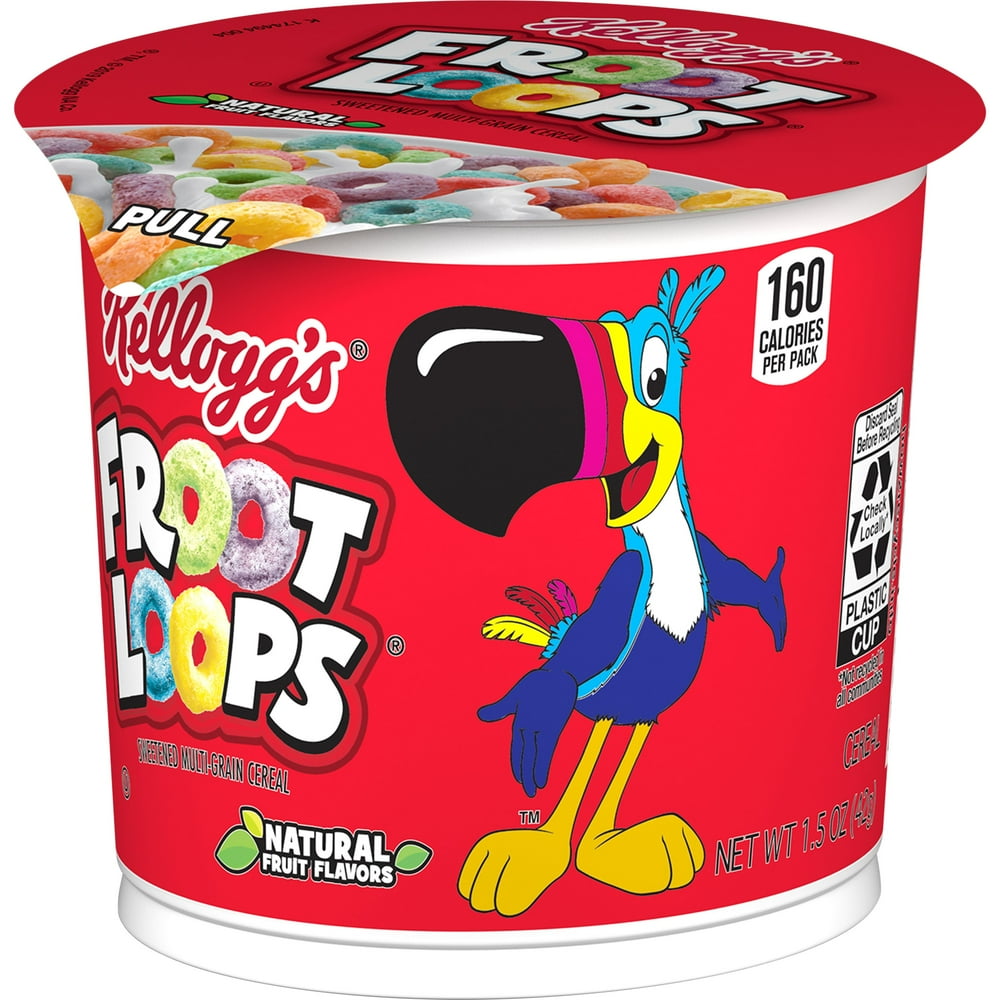 Kelloggs Froot Loops Breakfast Cereal In A Cup Original Single Serve