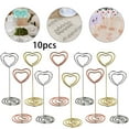 10PC Card Holder Heart Pattern Table Number Name Card Holder Wedding ...