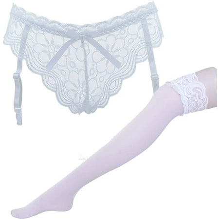 Women's Sexy Lace Long Stockings Elasticity Lace Silk Tight Stockings ...