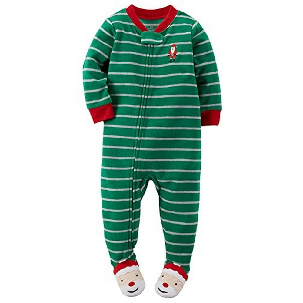 Carter's - Carter's Baby Boys' Fleece Footed Pajamas , Green Santa, 6 ... Carter's - Carter's Baby Boys' Fleece Footed Pajamas , Green Santa, 6 ...