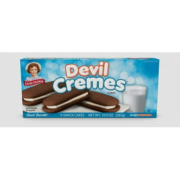 Little Debbie Devil Cremes Cakes, 6 ct, 10.0 oz, Chocolatey, Melt-in ...