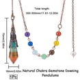 1Pc Natural Gemstone Dowsing Pendulums with Brass Findings Red Copper ...