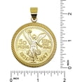 "14kt Gold Filled Centenario Pendant & 24"" Chain Link Necklace Gold ...