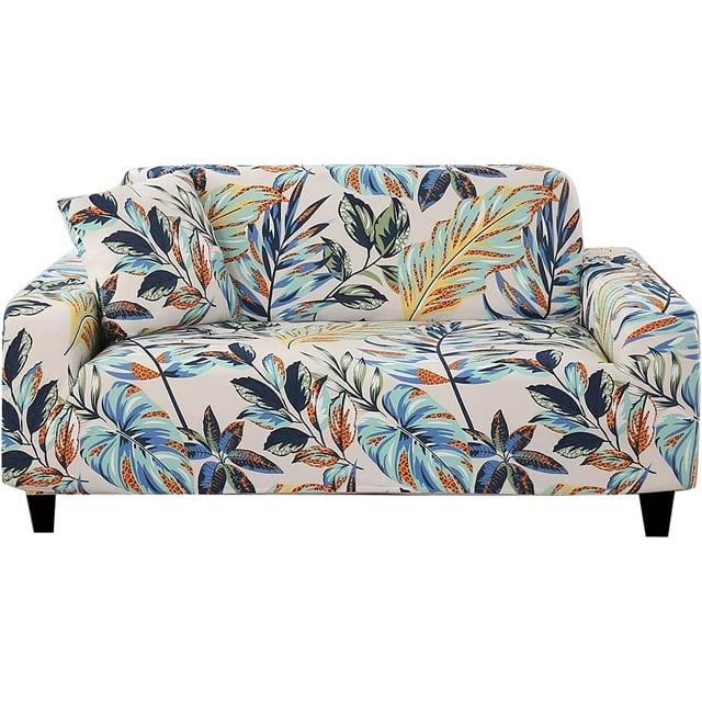 Printed Sofa Cover Stretch Couch Covers Patterned Loveseat Slipcovers ...