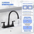 2-Handle Kitchen Faucet with Pull-Out Side Sprayer, 8 Inch High Arch ...