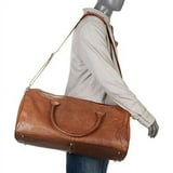 Sharo Leather Duffle Carry On Travel Bag - Walmart.com