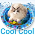 Cat Playing Water Mat Sensory Water Play Mat For Cat Pvc Ocean Fish ...